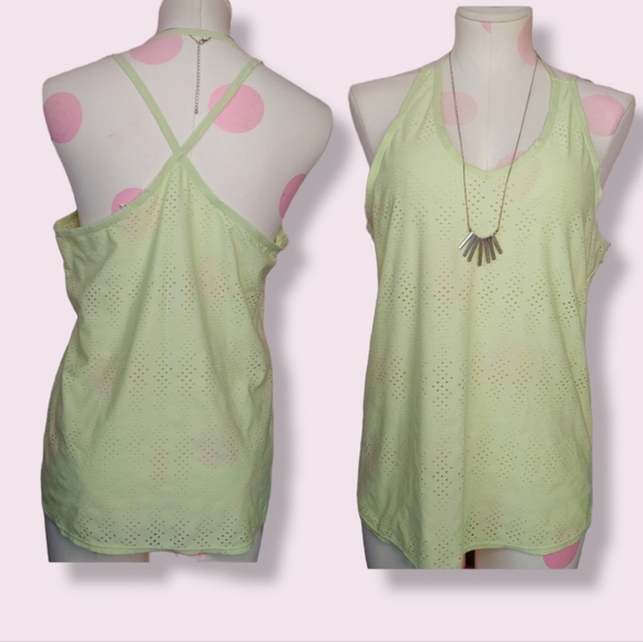 Athleta | Tops | Athleta Pastel Pale Lemon Lime Green Limitless Tank ...